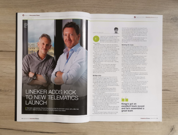 Ticker hits the front page of Insurance Times | Ticker insurance