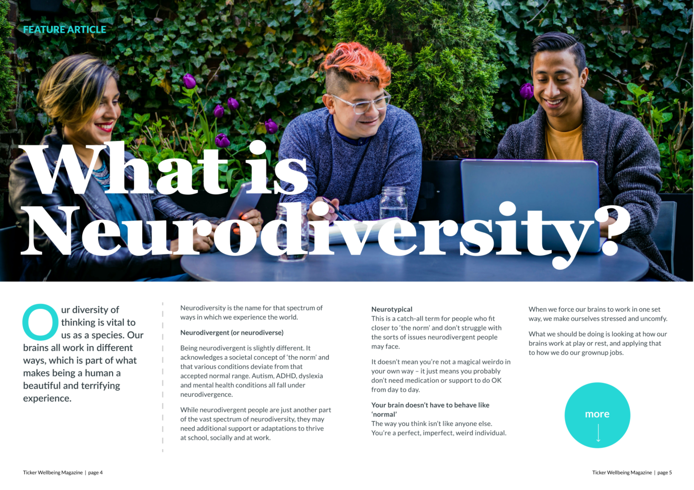 Ticker Wellbeing Magazine: celebrating neurodiversity - Ticker